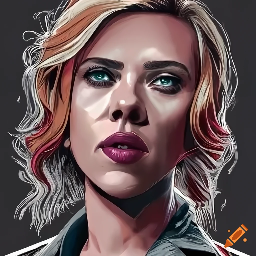 Digital art of scarlett johansson with a zombie theme on Craiyon
