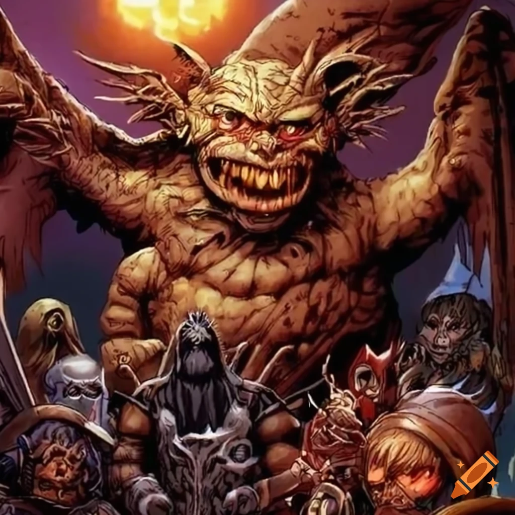 Illustration of a dungeons and dragons character by akira toriyama