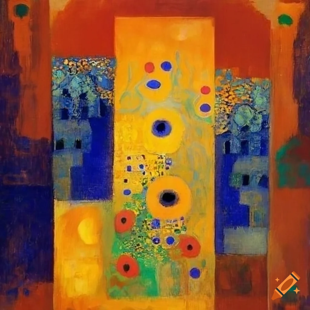 Geometric abstract art with squares in blue on Craiyon