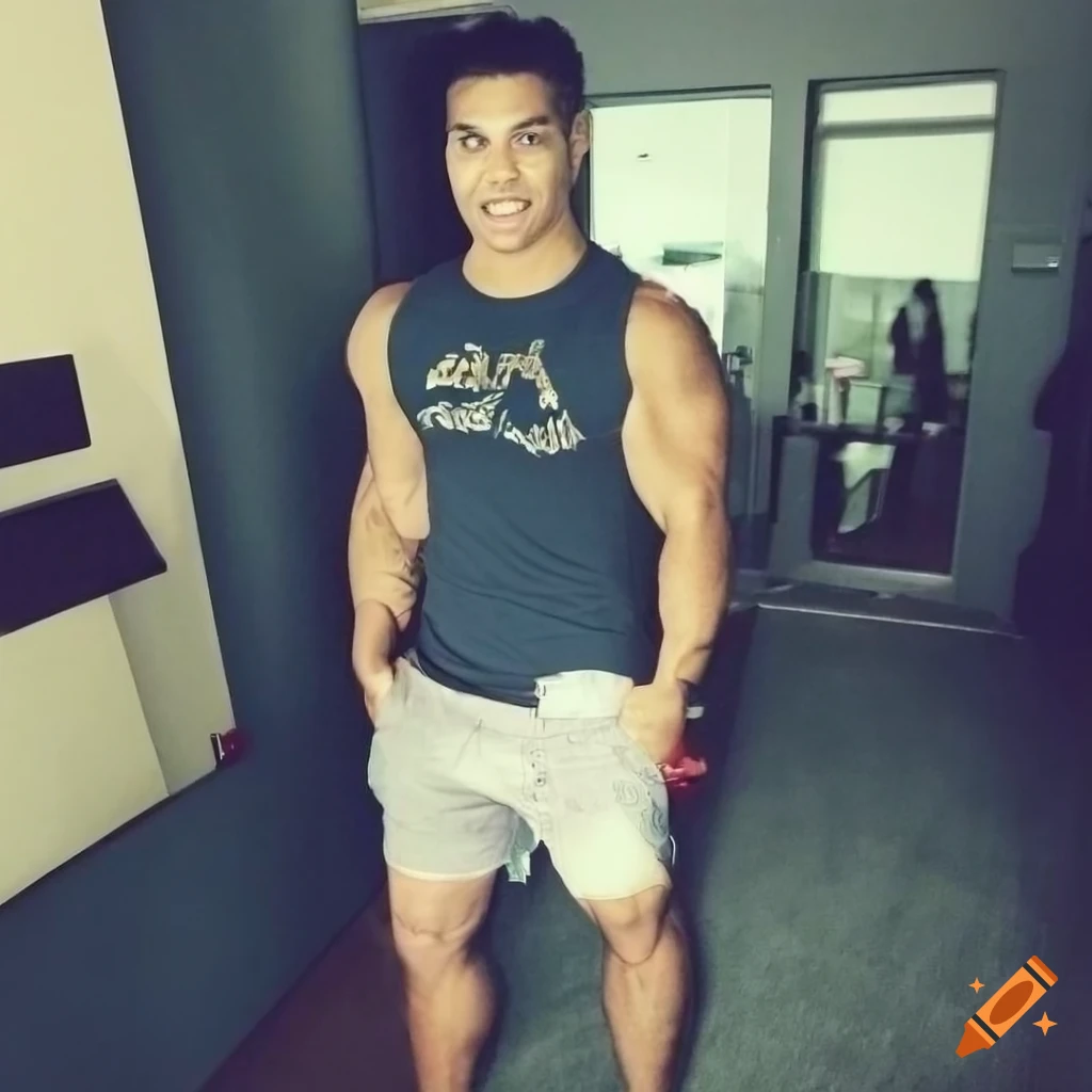 Mirror selfie of a rugged latino man on Craiyon