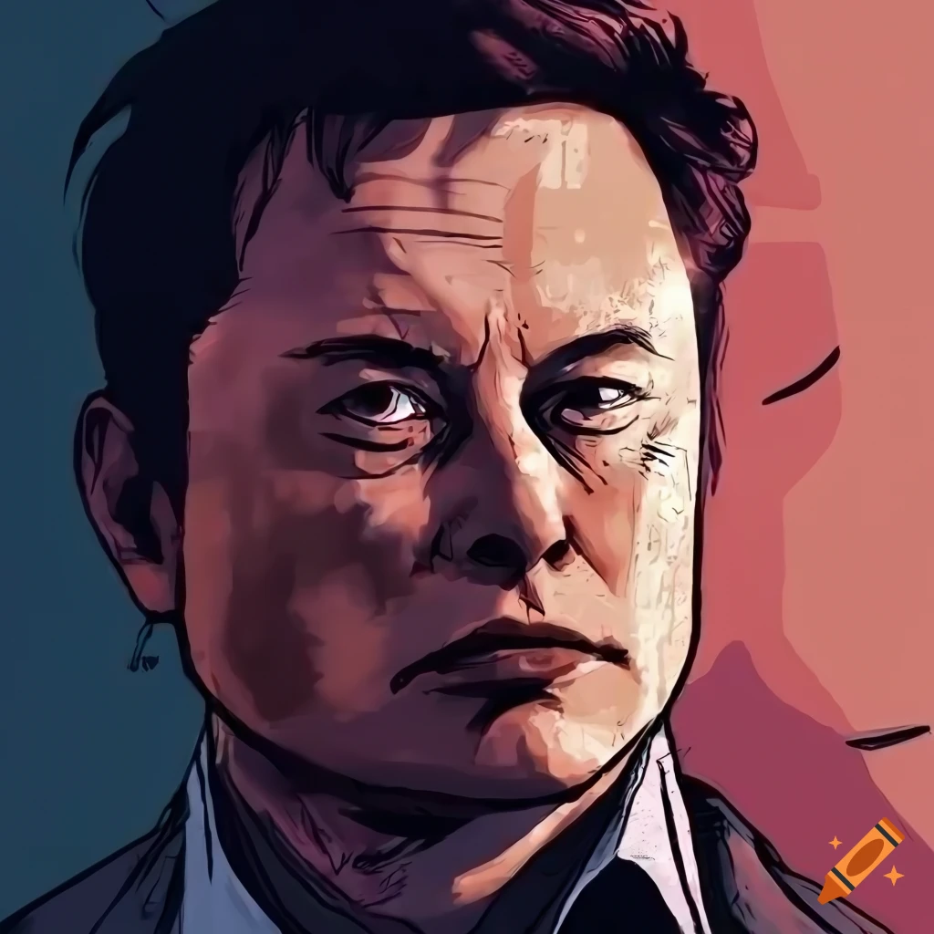 Digital art of elon musk in the style of the walking dead on Craiyon