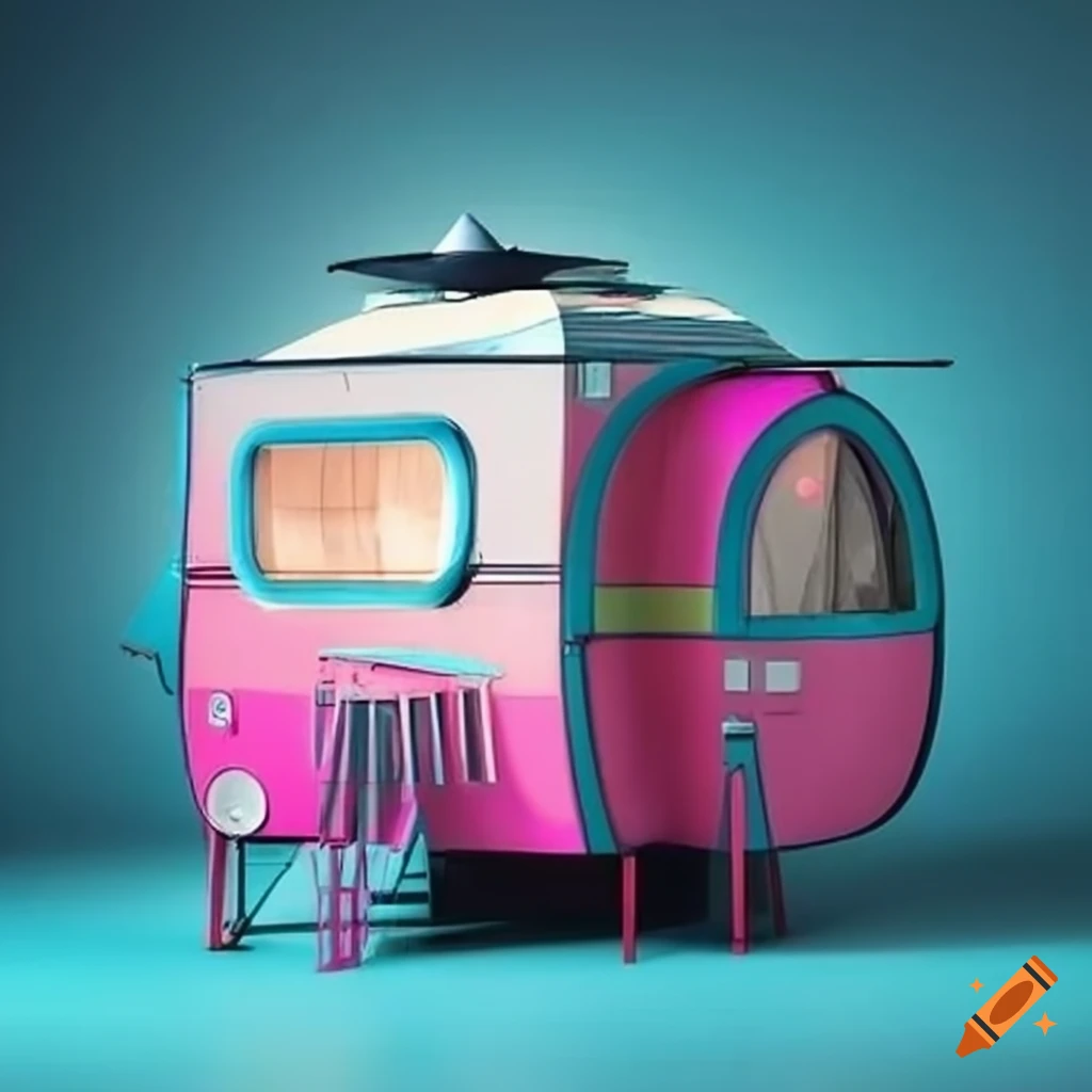 Retro futuristic modular pop up camper structures