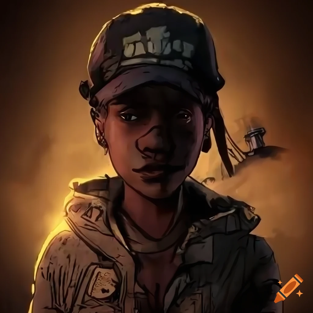 Digital art of police officers in a stylized zombie apocalypse