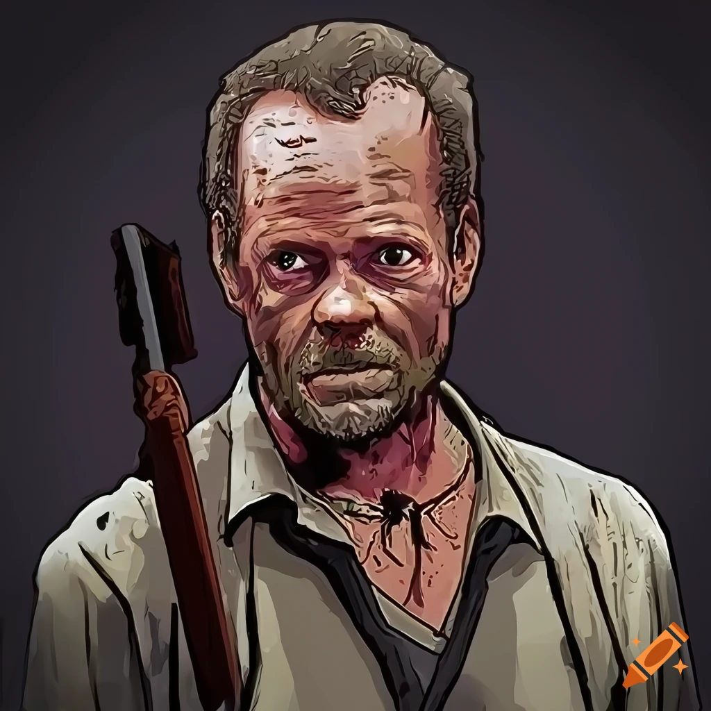Digital art of jack bauer in a post-apocalyptic setting