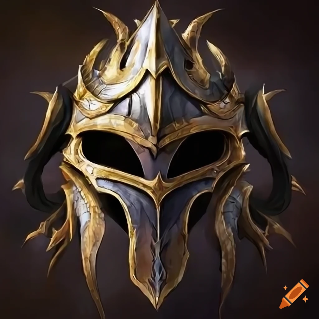 Concept art of a dragon lord helmet on Craiyon