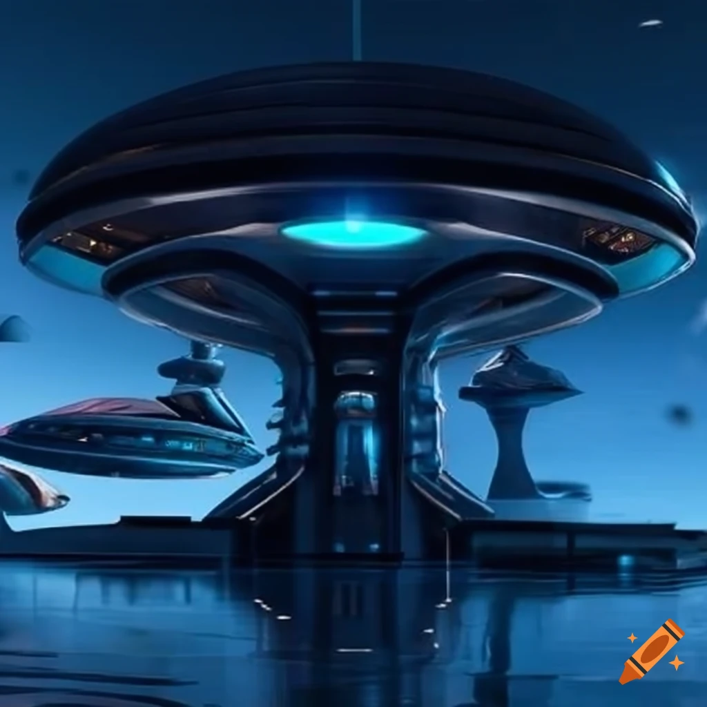 Futuristic home base on Craiyon