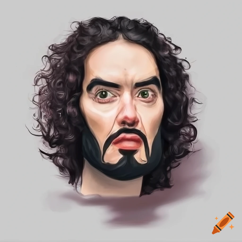 Artistic depiction of Russell Brand as a clown on Craiyon