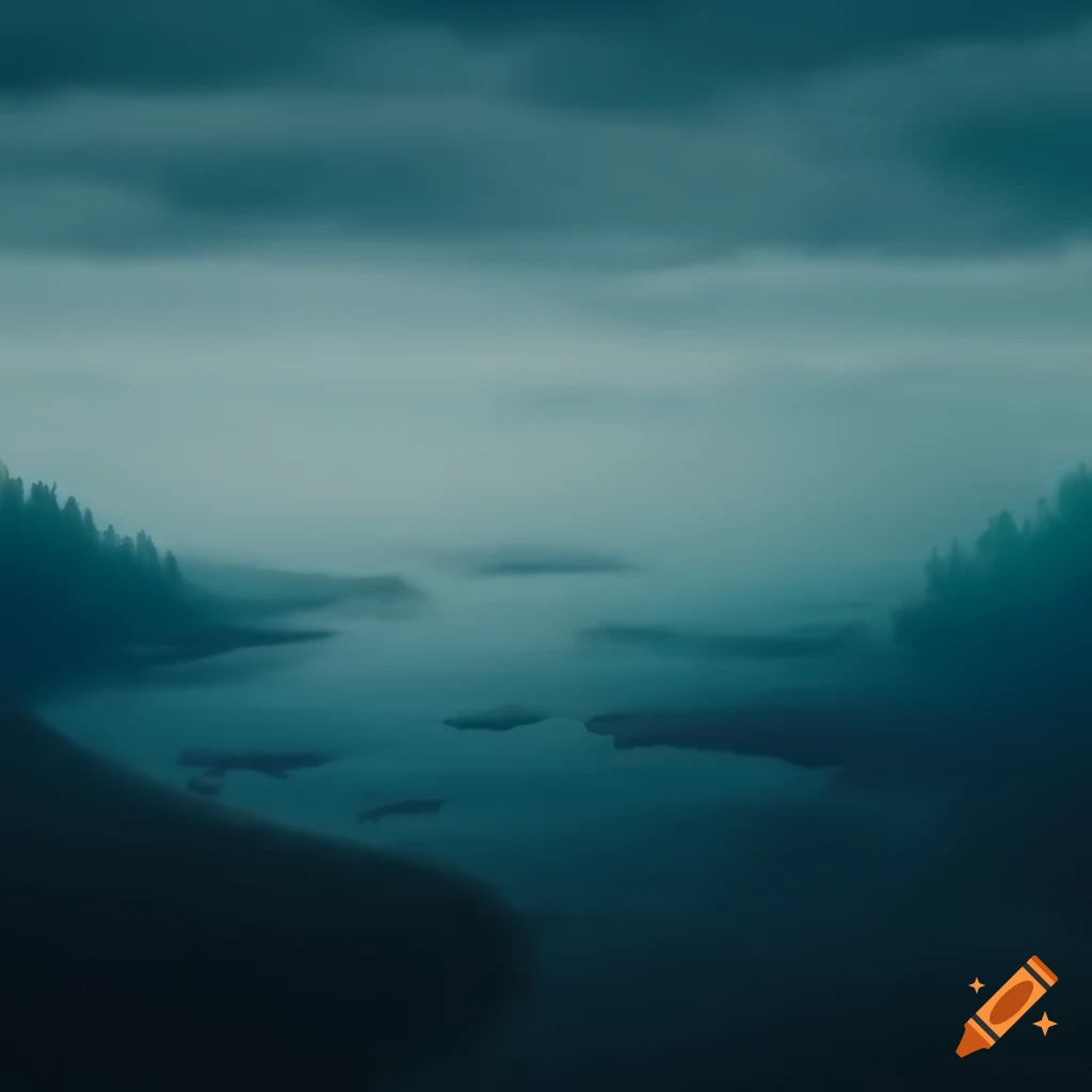 Ethereal cloudy landscape on Craiyon