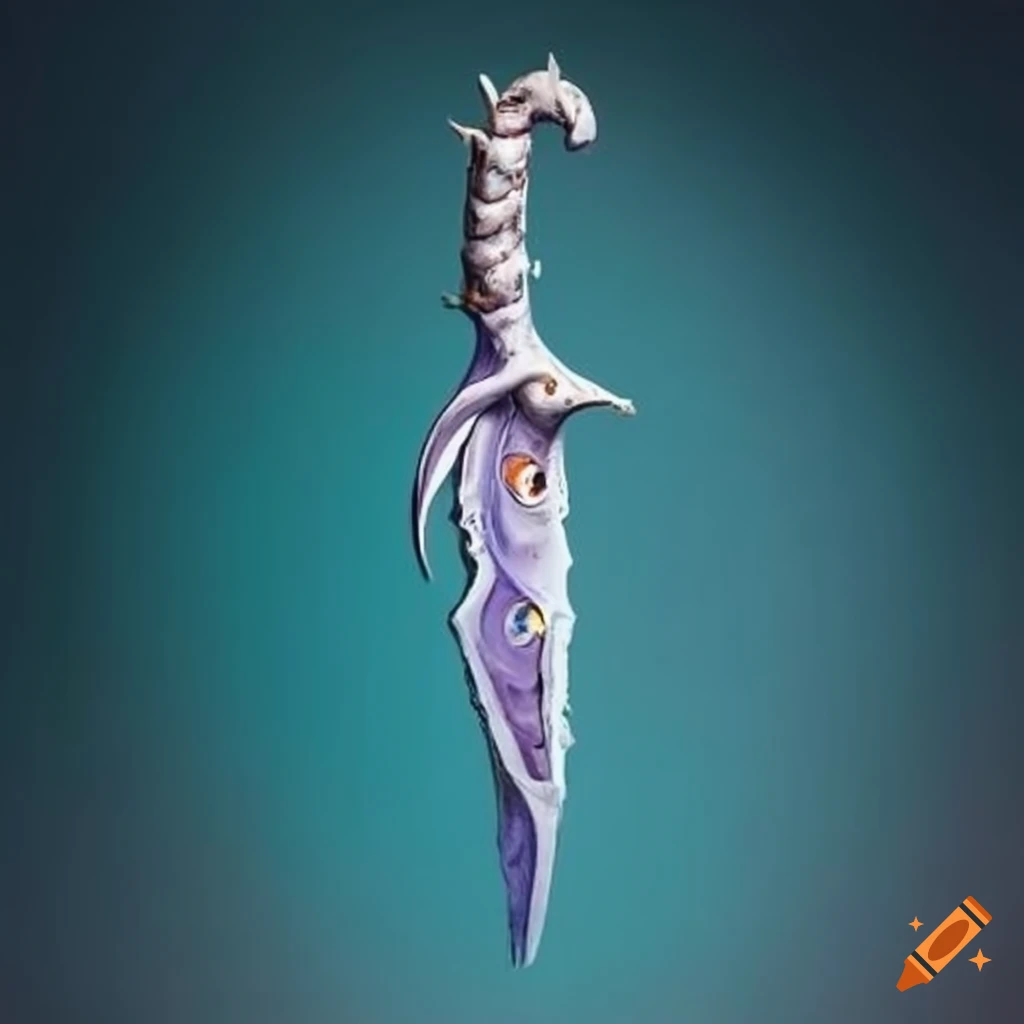 Artistic fish sword sculpture on Craiyon