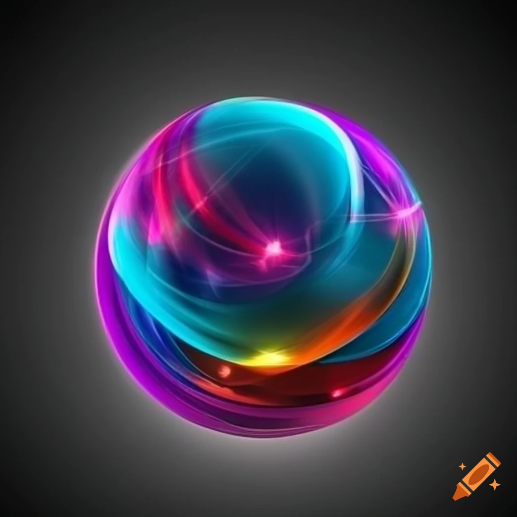 Modern and creative 2d round logo with bright colors on Craiyon