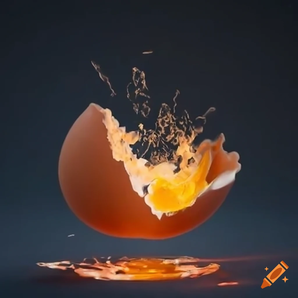 Exploding egg concept on Craiyon