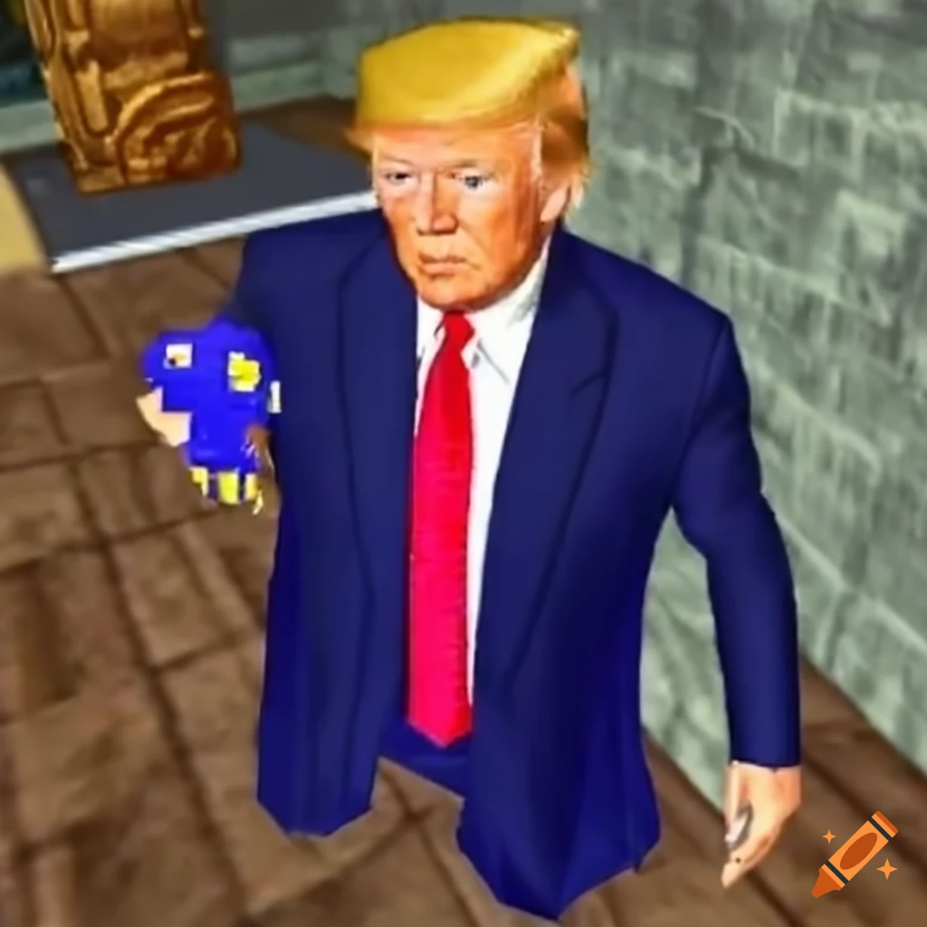 Playstation 1 gameplay featuring a character resembling donald trump on ...
