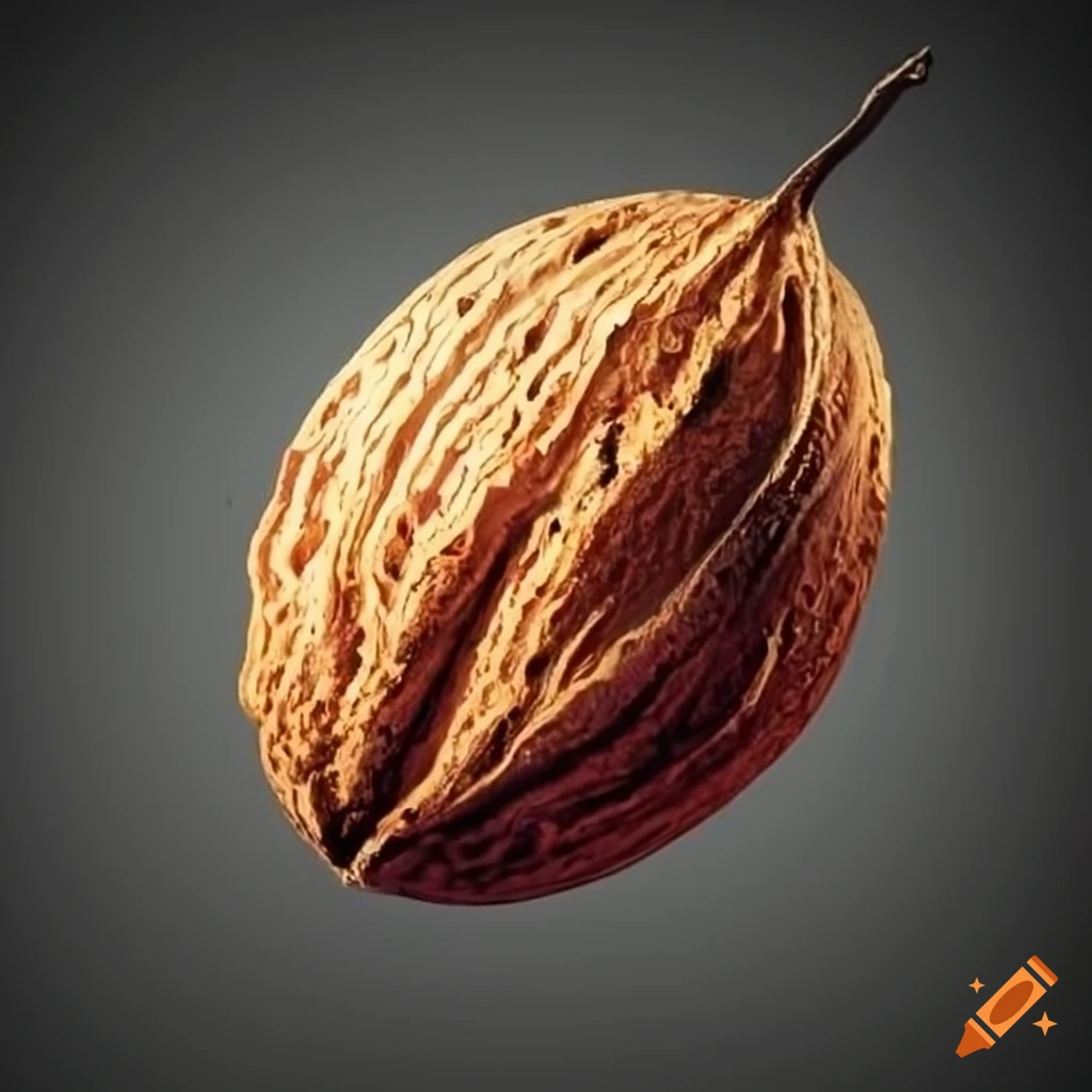 Abstract depiction of a nutmeg on Craiyon