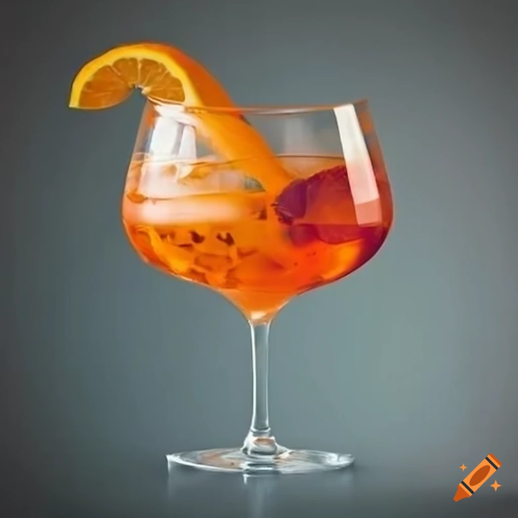 Refreshing aperol spritz cocktail