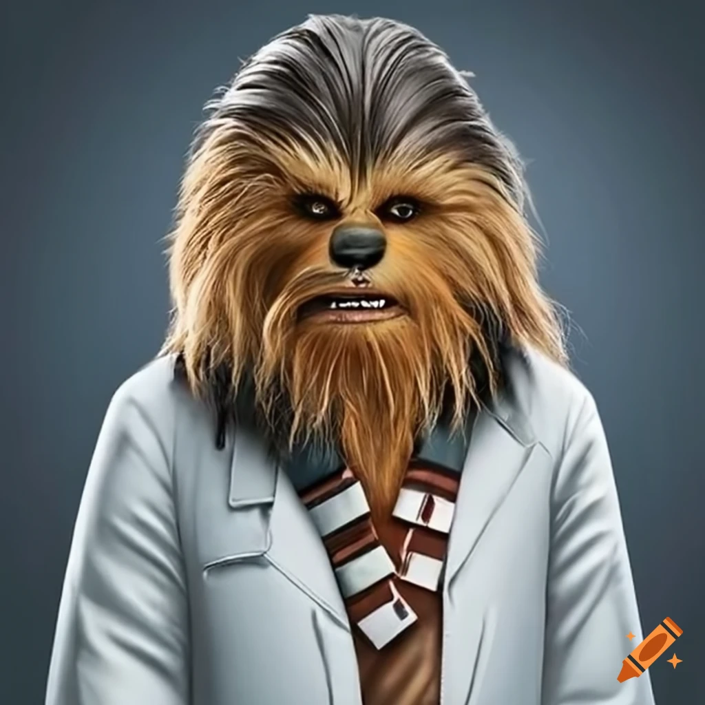 Cosplay of chewbacca as a doctor on Craiyon