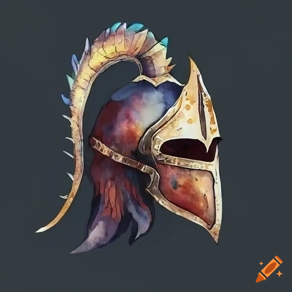 Fantasy evil knight helmet on Craiyon