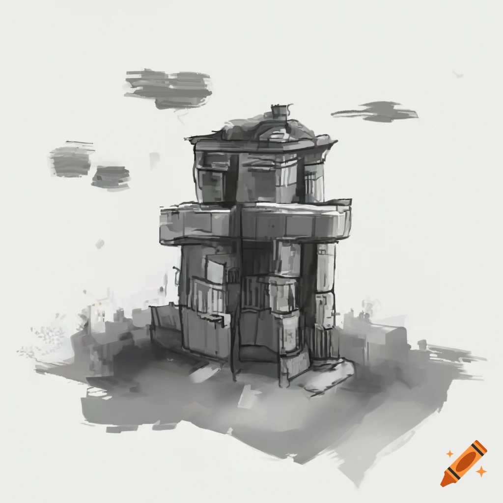 Pencil drawing of brick on Craiyon