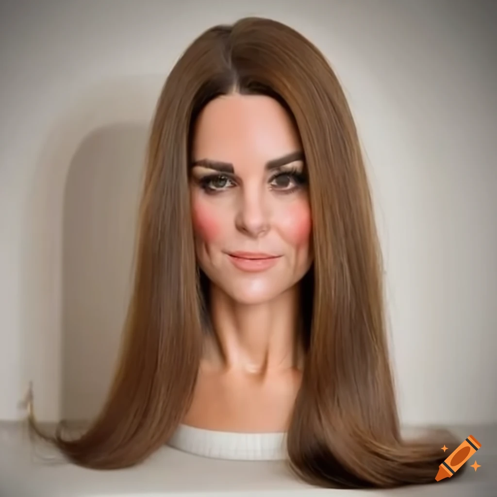 Kate middleton styling head with long hair