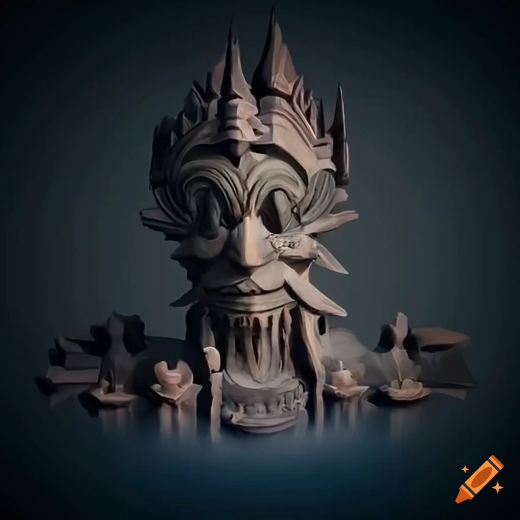 High-definition carving inspired by zelda game on Craiyon