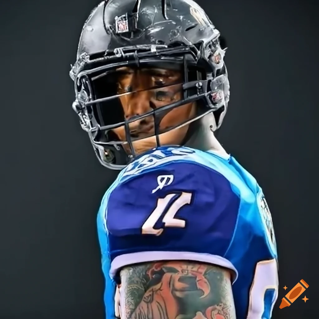 CB from the London Royals showcasing his tattoos on Craiyon