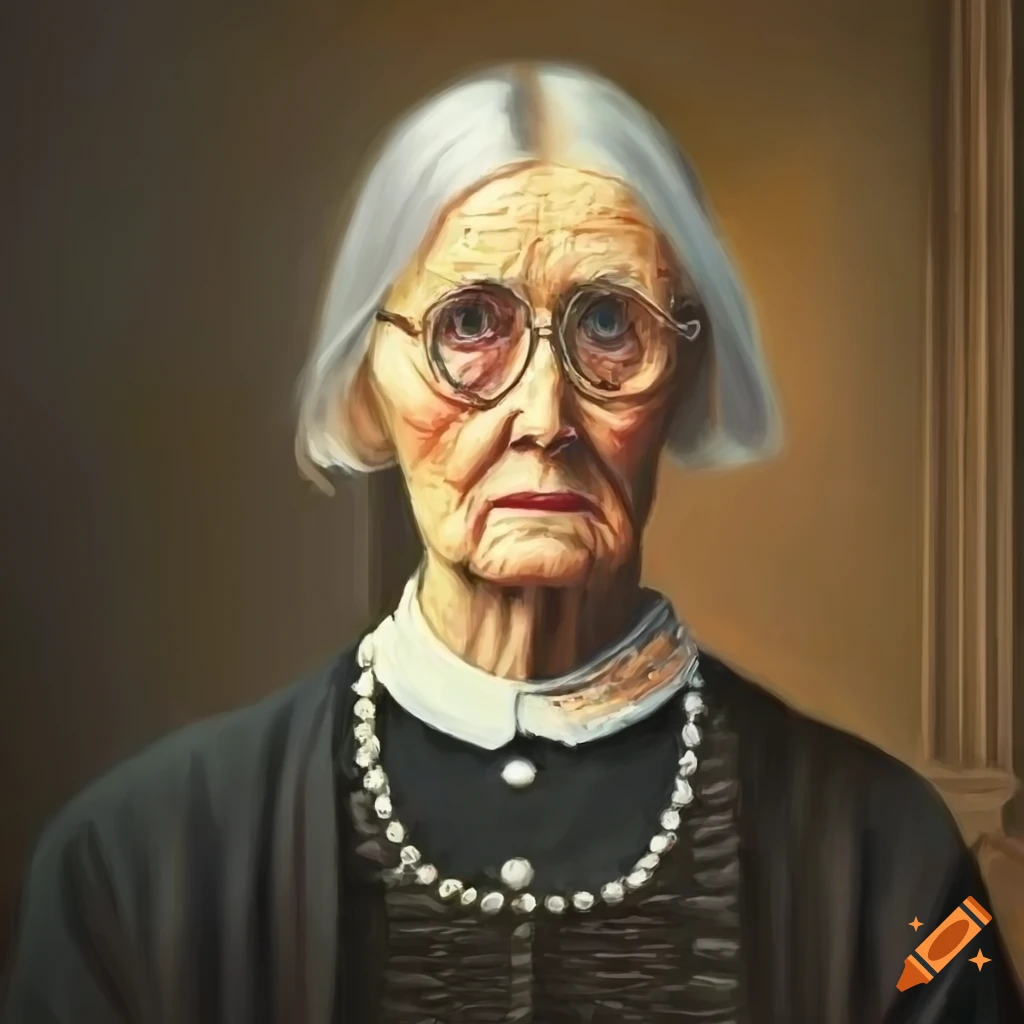 Old lady praying for a bright future on Craiyon