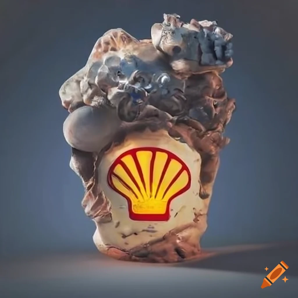 Man working at a shell company selling motor oil on Craiyon