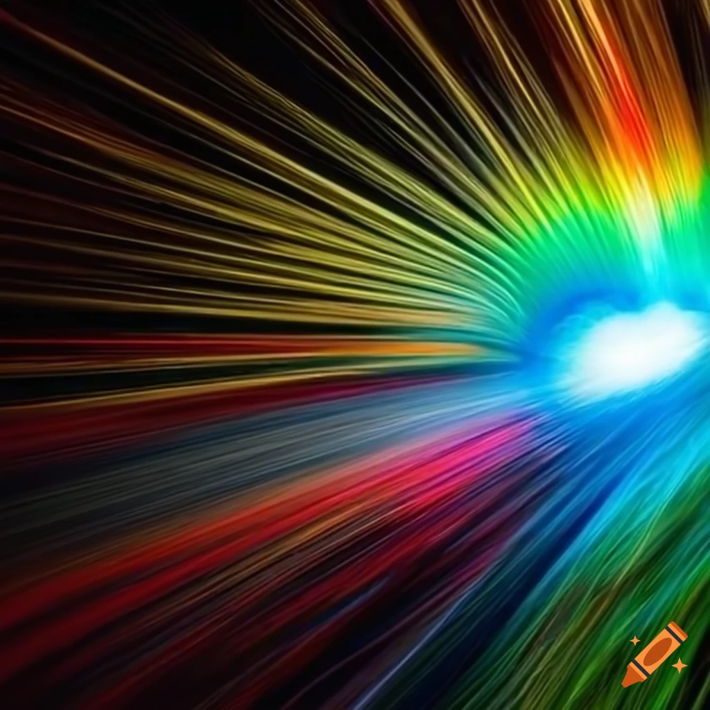 Illustration of the speed of light on Craiyon