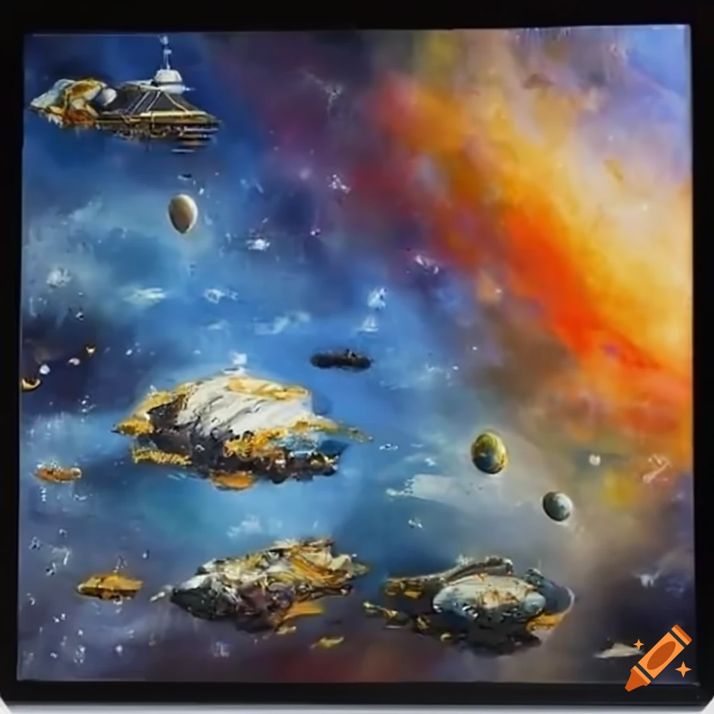 Image of outer space colonies