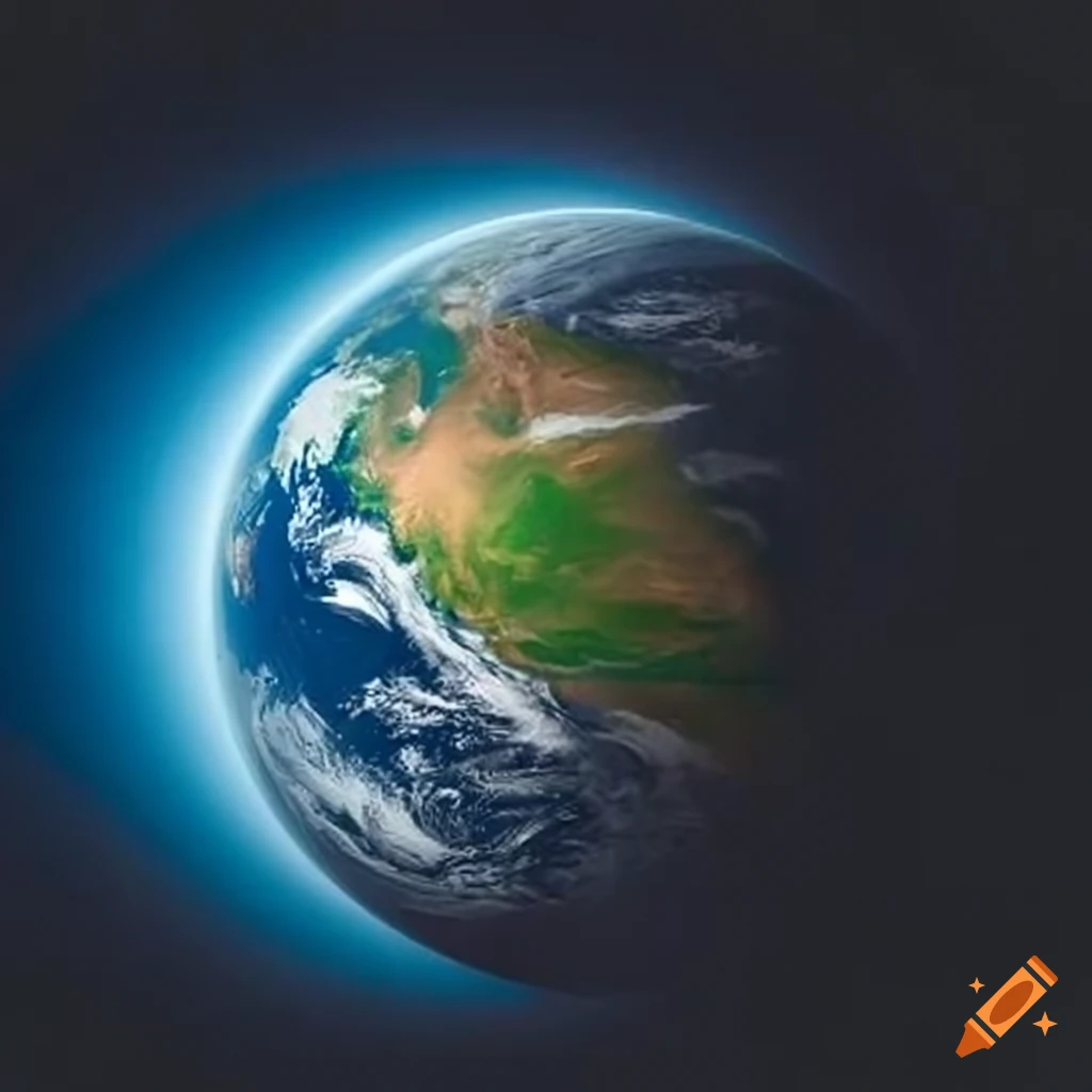 Enhanced depiction of planet earth on Craiyon