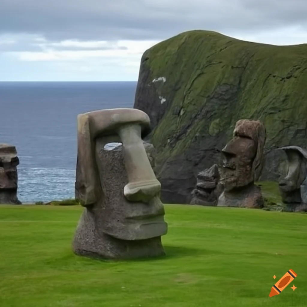 Moai statues in ireland