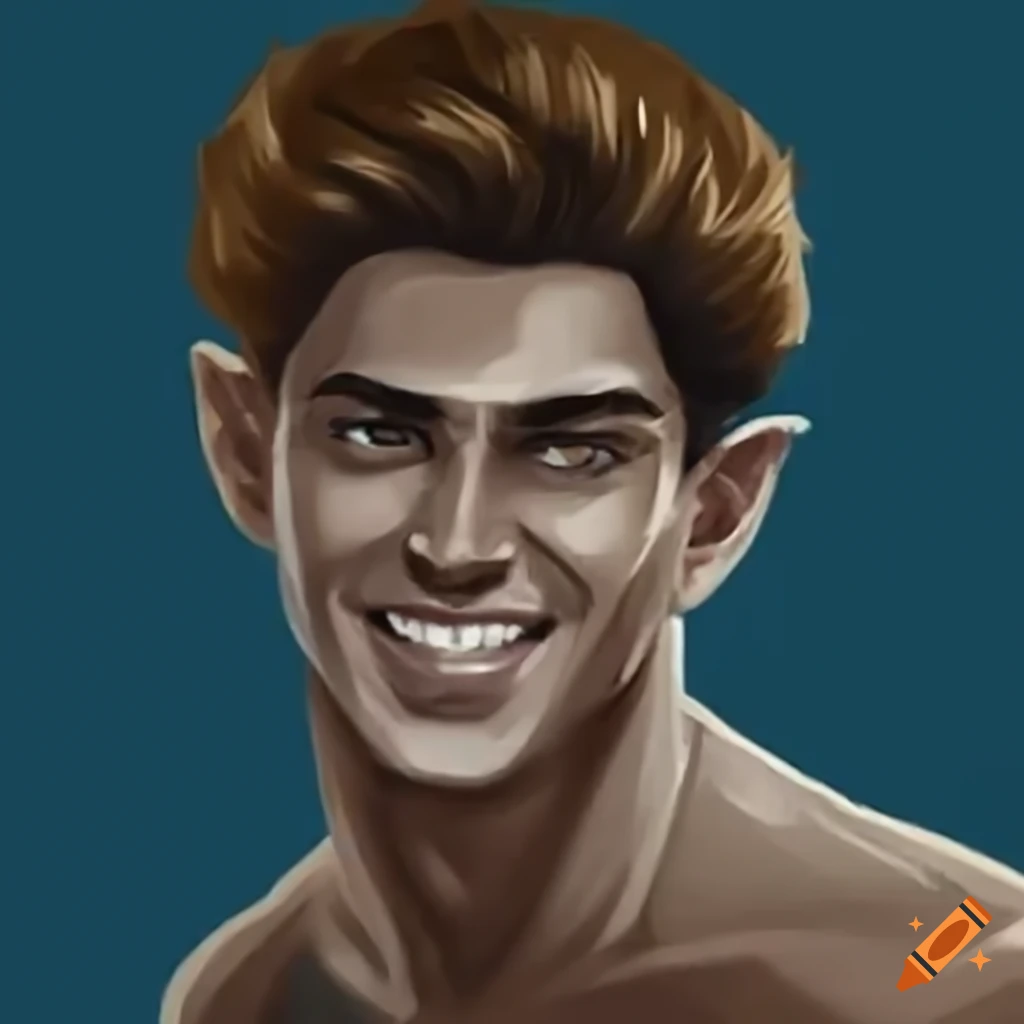 Portrait of a captivating male vampire on Craiyon