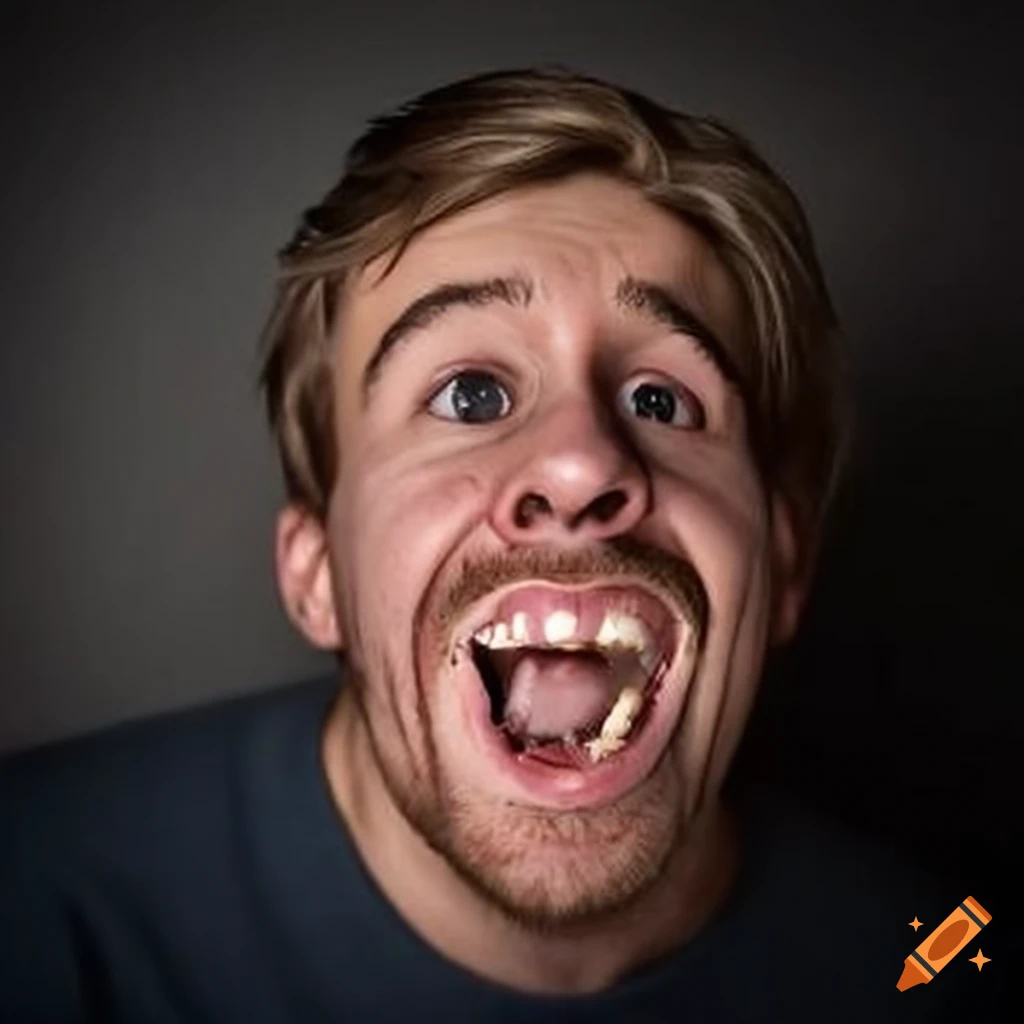 Portrait of a british man with a big smile on Craiyon