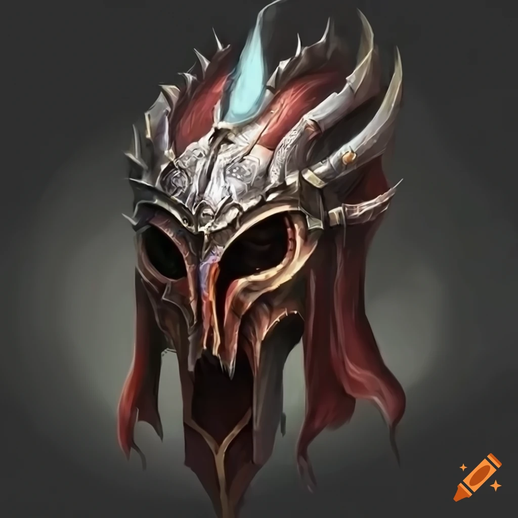 Concept art of a dragon lord helmet on Craiyon