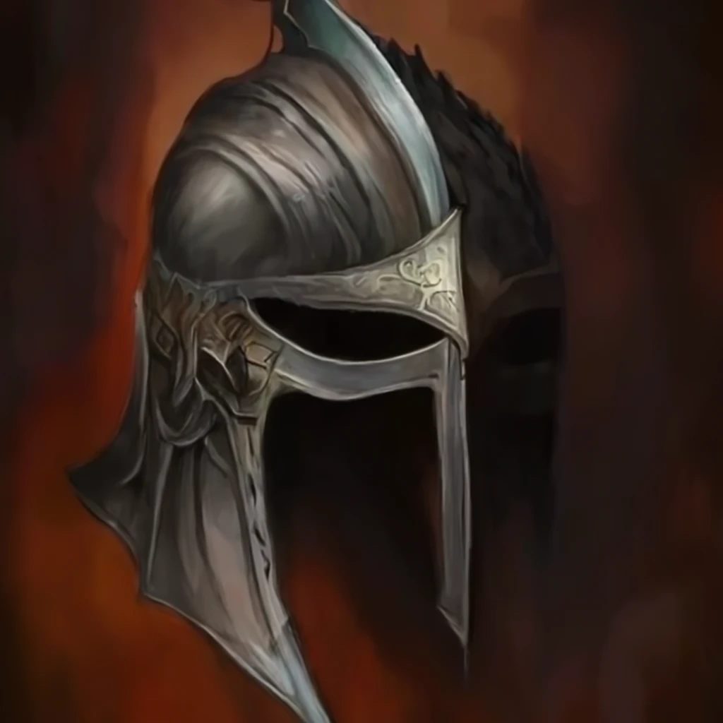 Hand drawn dragon knight helmet on Craiyon