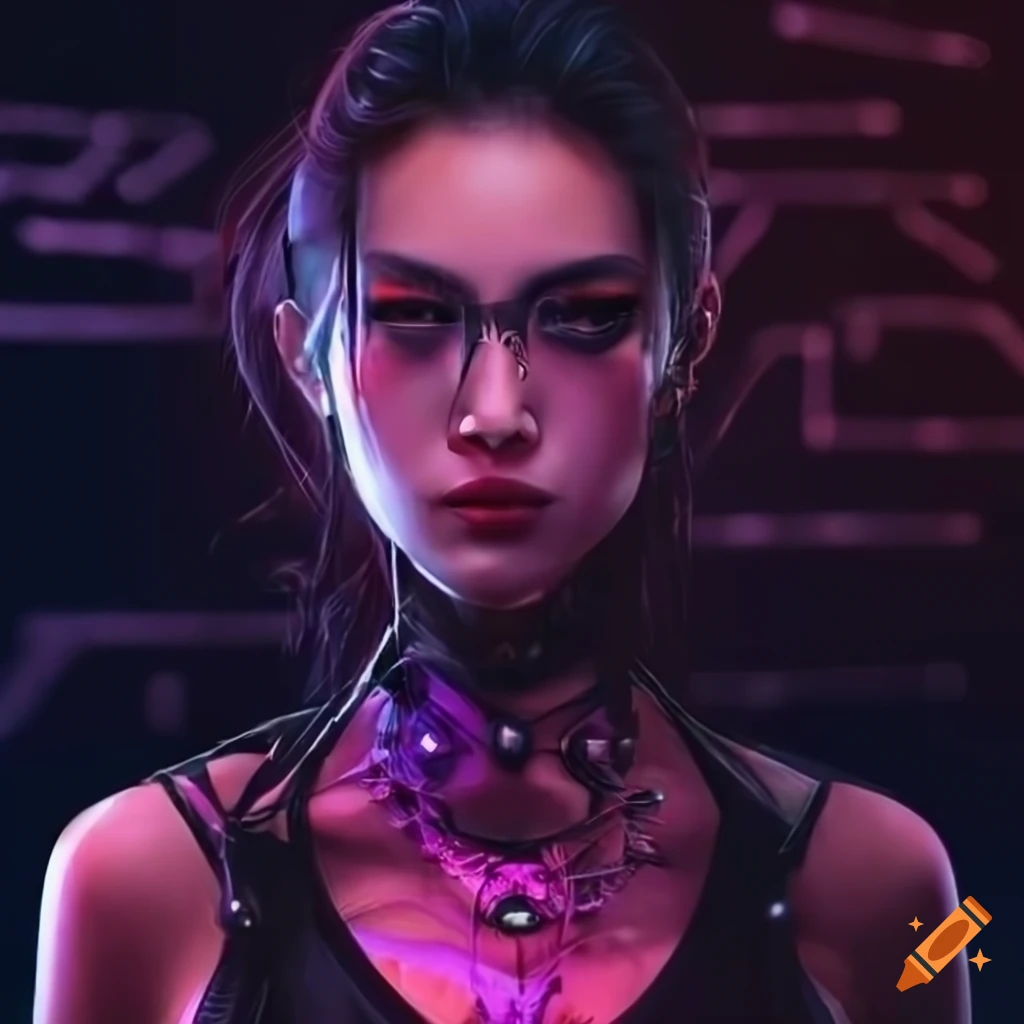 Cyberpunk hairstyle for popstar on Craiyon