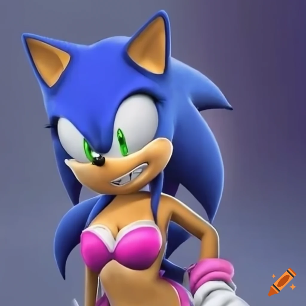 Cosplay of female sonic the hedgehog with rouge on Craiyon