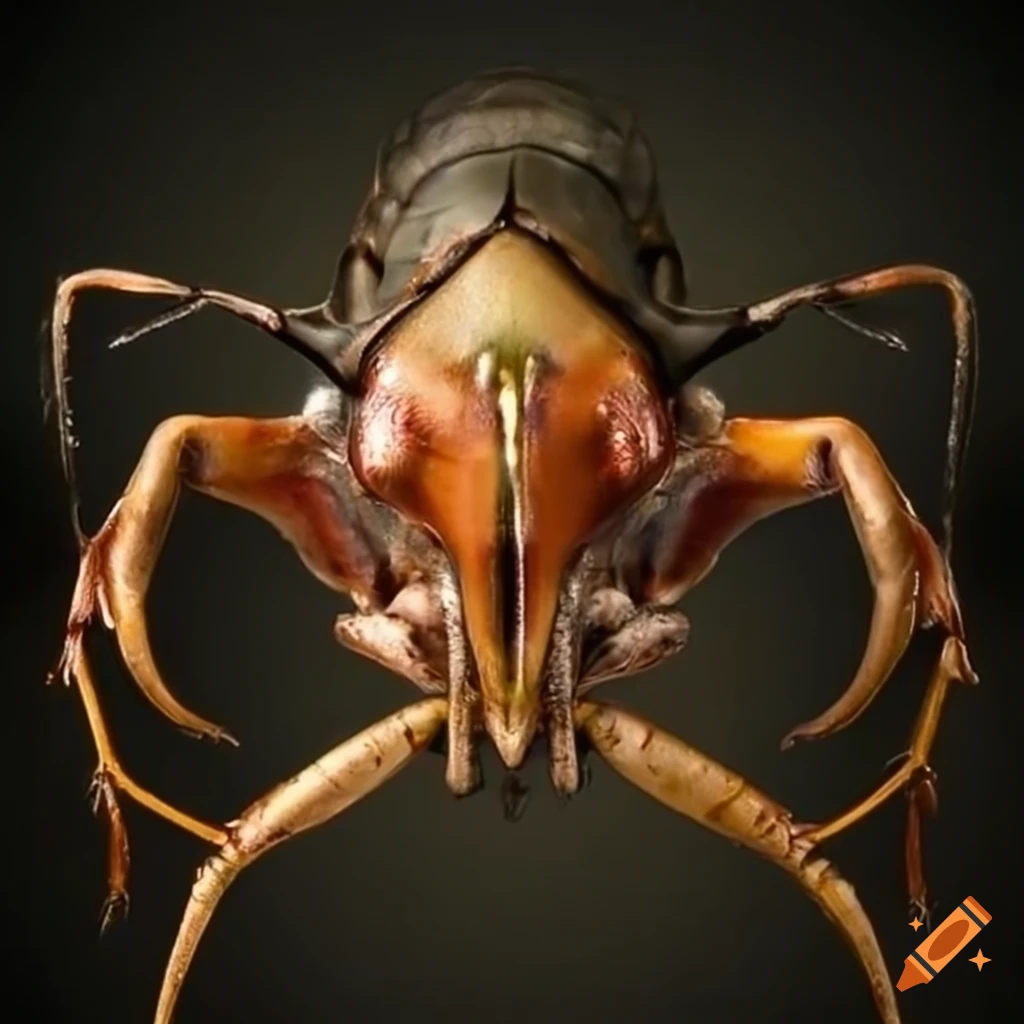 Image of an alien insect with multiple striking features on Craiyon