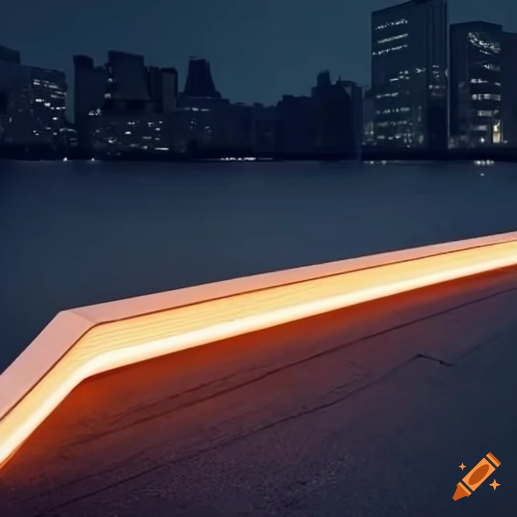 Backlit road barriers with smooth shape on Craiyon