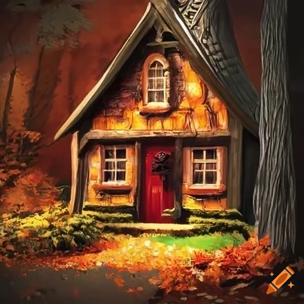 Picture of a cozy autumn cottage