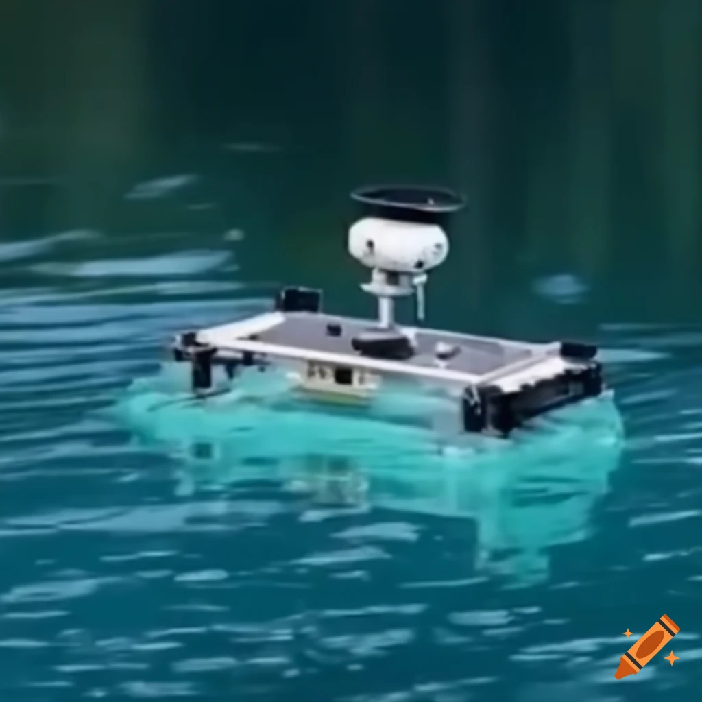 Floating robot eliminating odors in an eco-friendly way on Craiyon