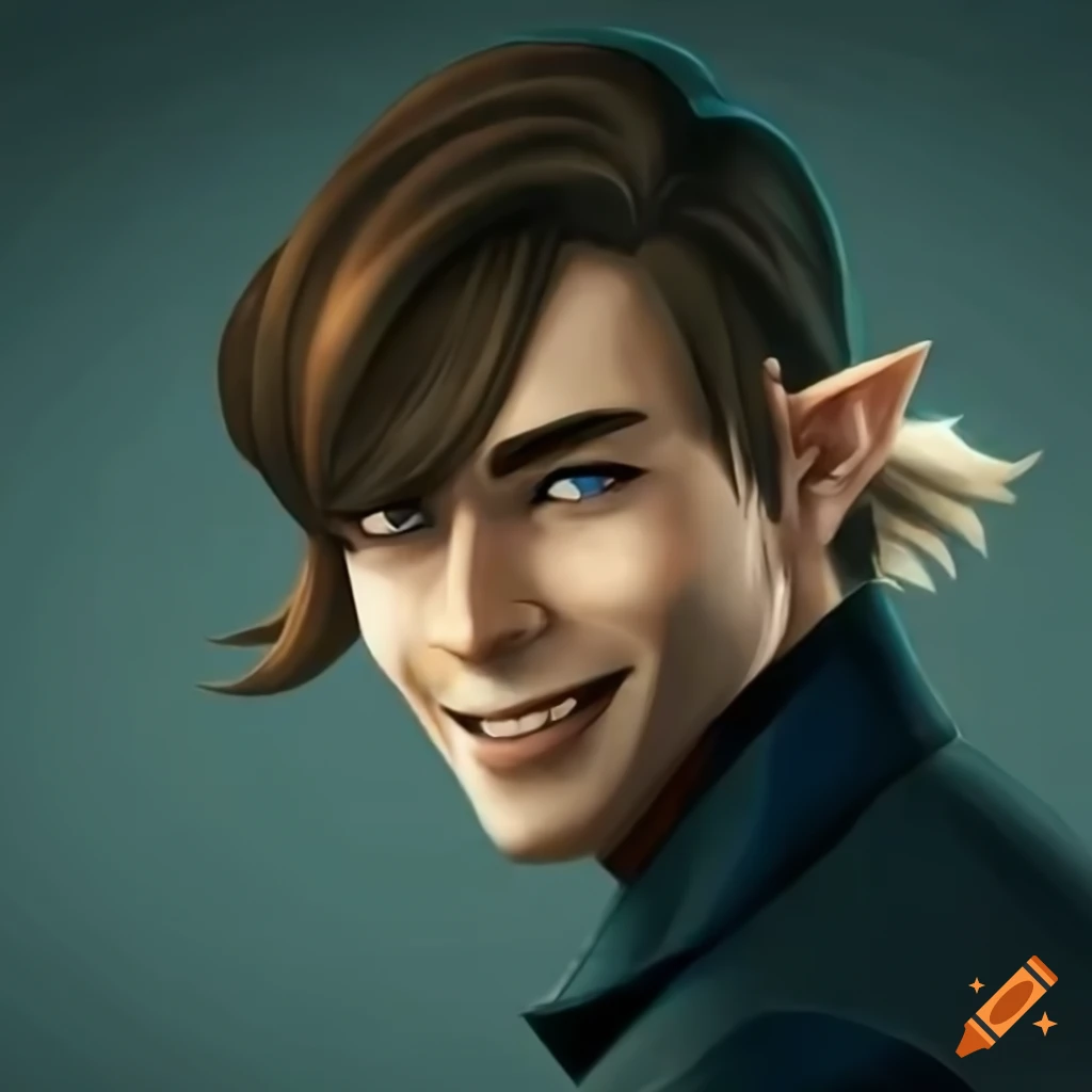 Artistic portrayal of a male vampire with piercing grey eyes on Craiyon