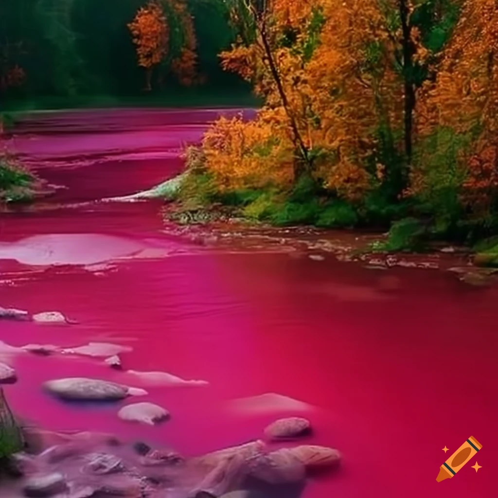 Pink river in kissel on Craiyon