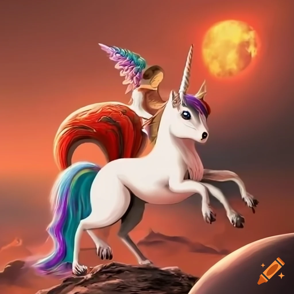Black panther superhero riding a white unicorn with rainbow mane and ...