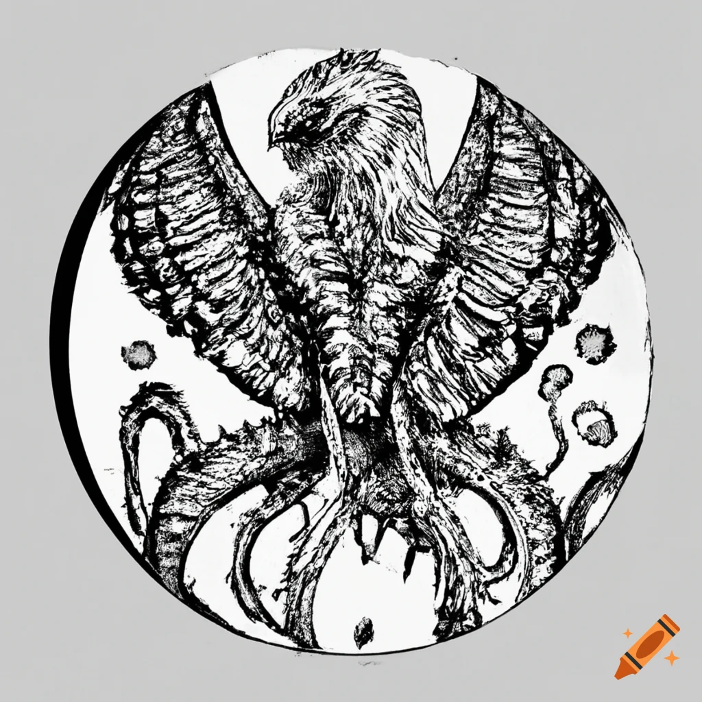 Illustration of a winged monster