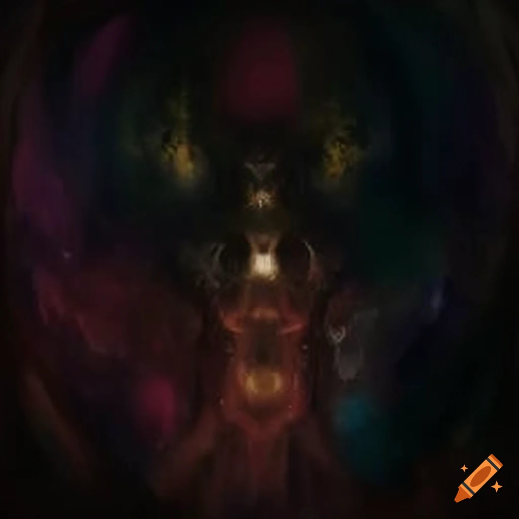 Surreal oil painting of a melting figure in the dark on Craiyon