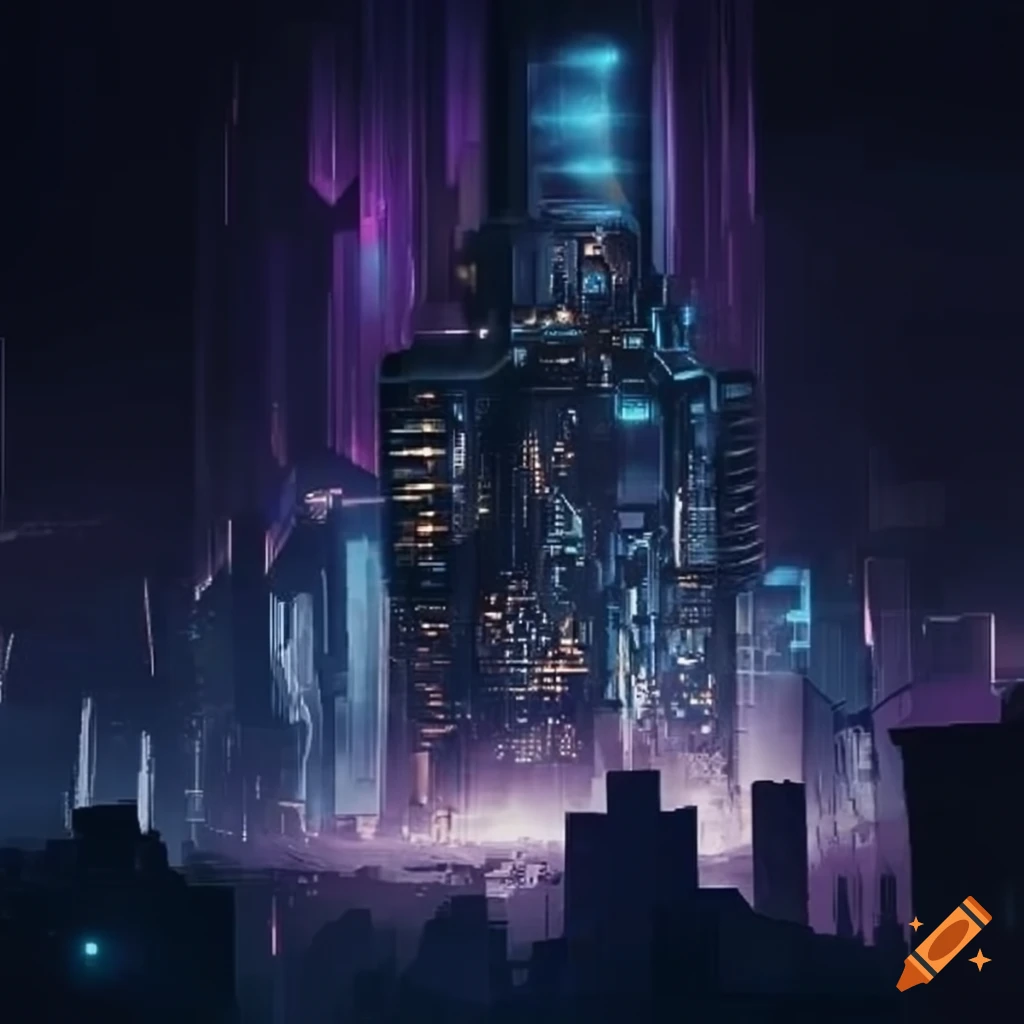 Cybernetic cityscape of cybertron