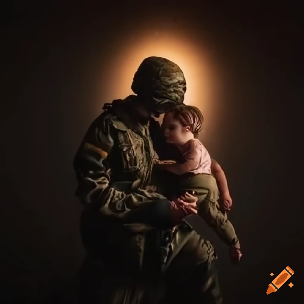 Image of a baby, soldier, and jesus on Craiyon