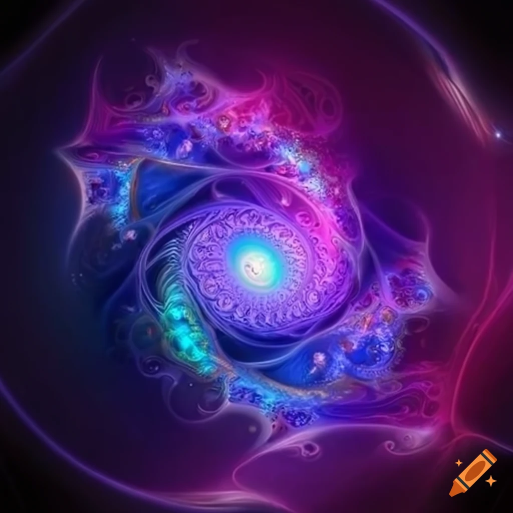 Fractal starlight in space on Craiyon