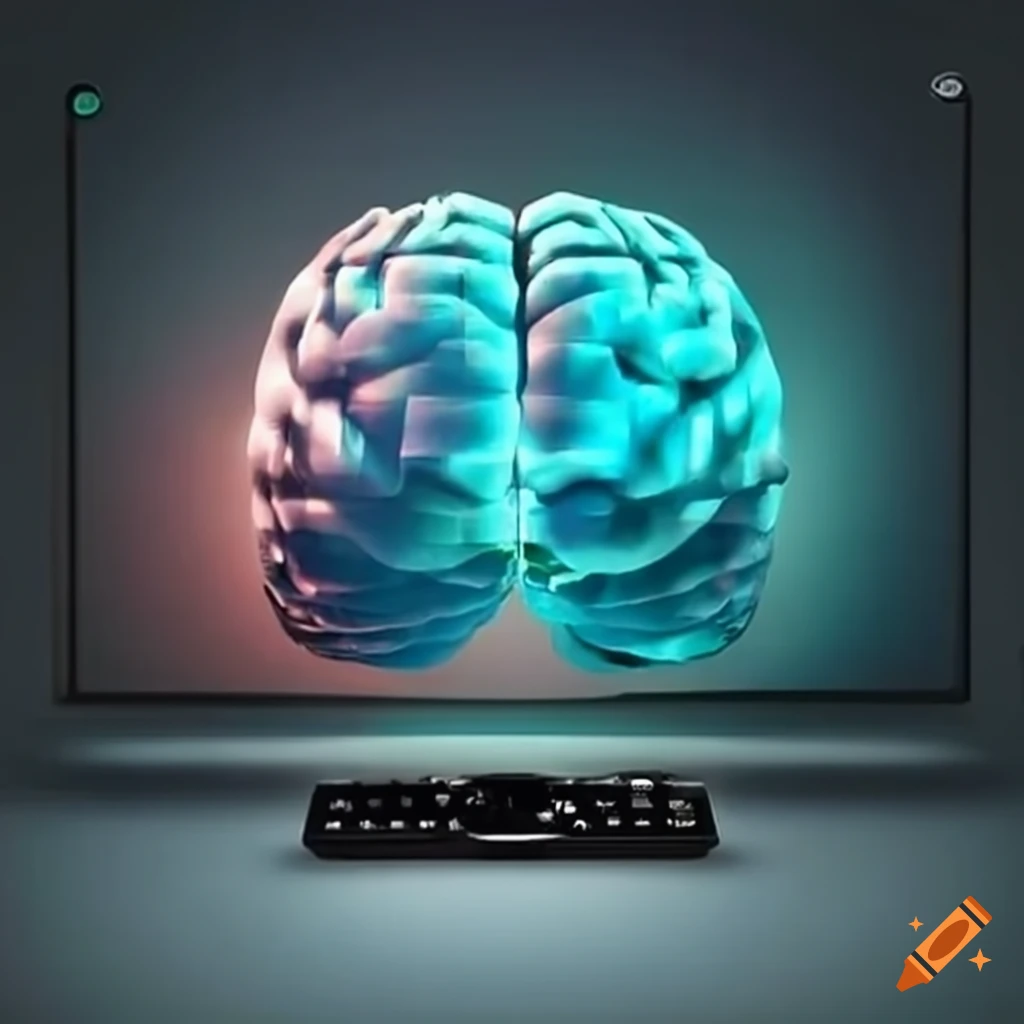 Mind control through television with a remote control on Craiyon