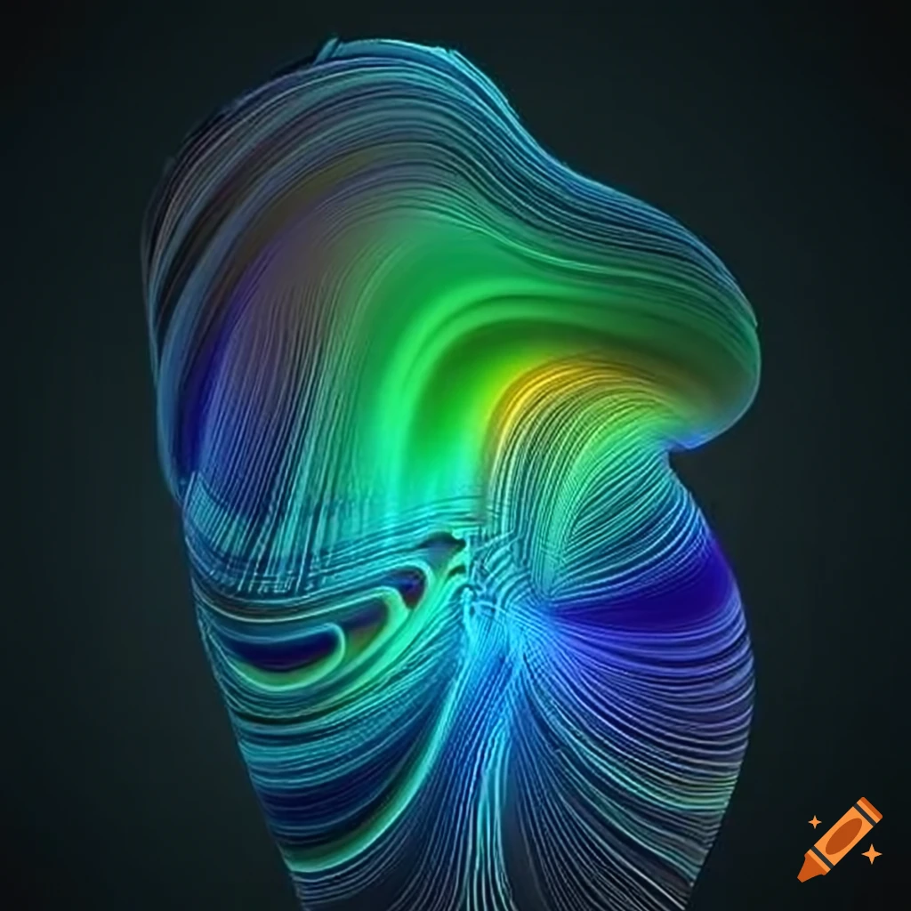 Abstract art depicting evolution and transformation